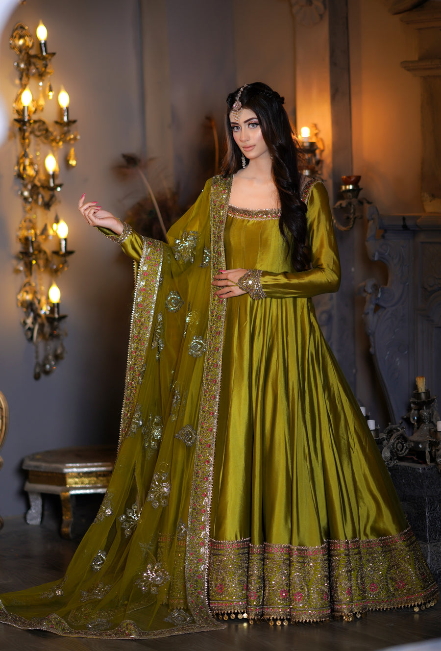 Kalidar Peshwas Unstitched – Luxury 3-Piece Suits | Kashees Boutique